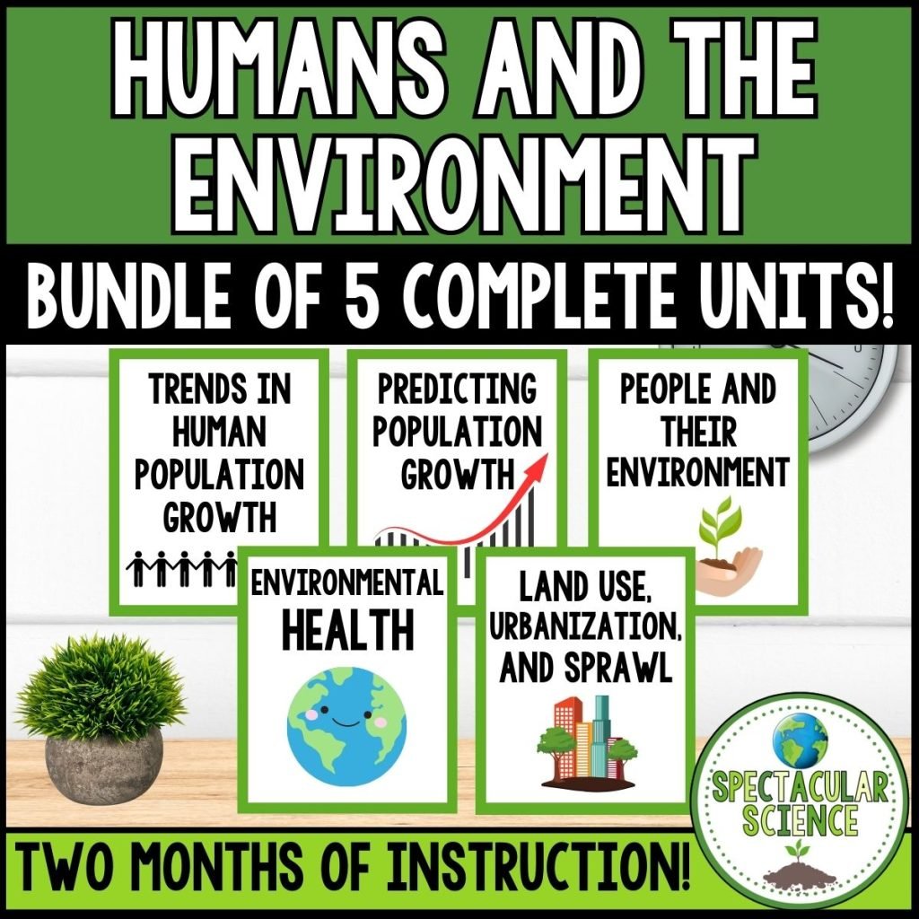 Humans And The Environment Unit Bundle - Urbanization, Pollution ...