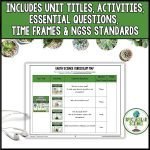 Earth And Space Science Curriculum Map - Editable, Planning, NGSS ...