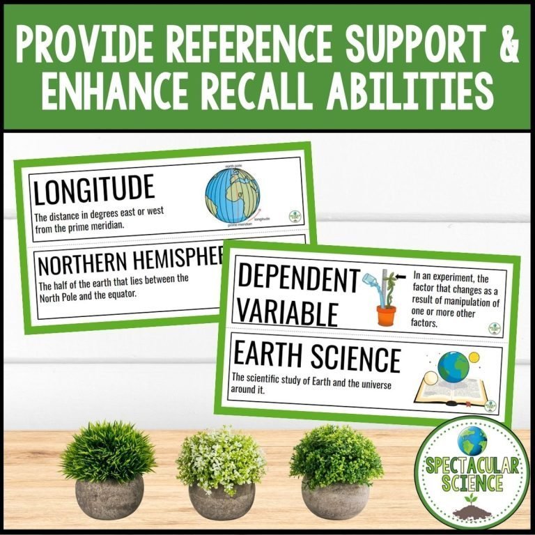 Earth And Space Science Vocabulary Word Wall Card Complete Set ...