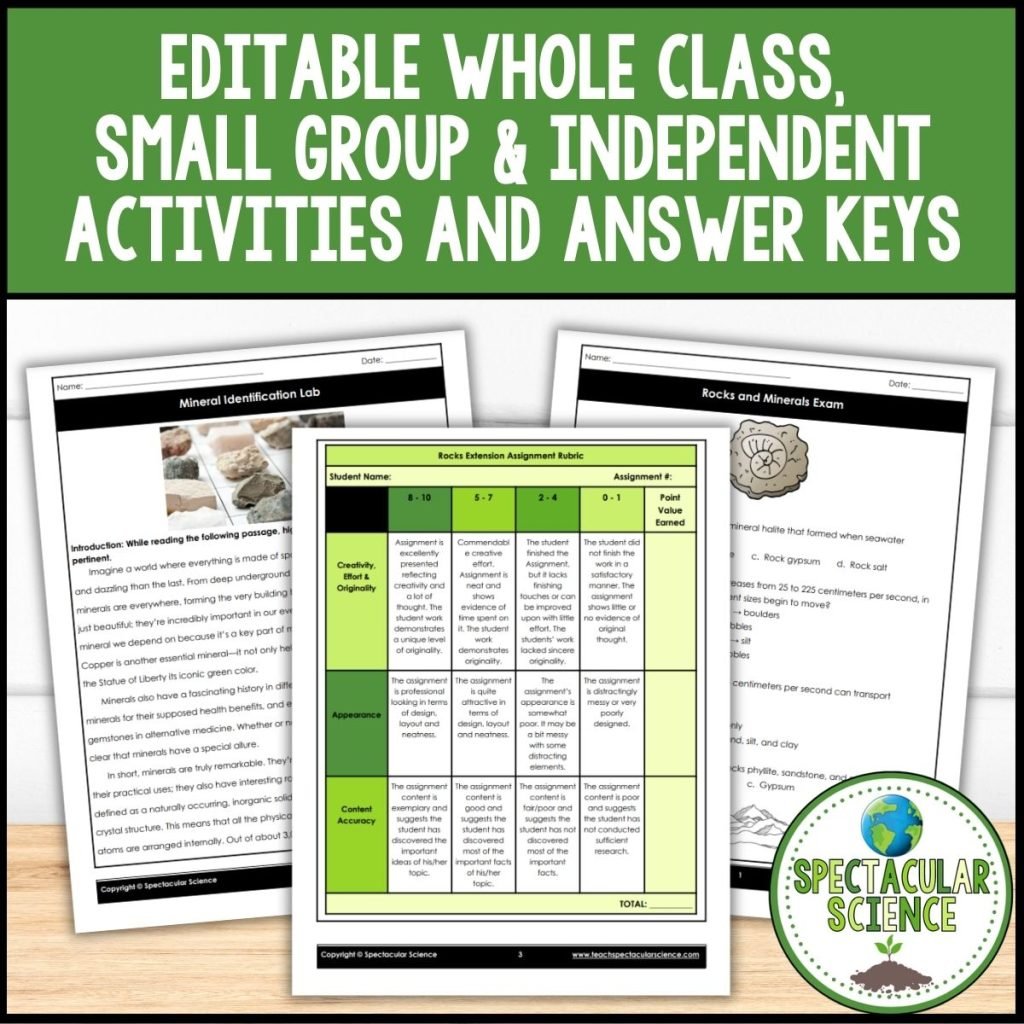 Rocks And Minerals Unit Bundle | Spectacular Science