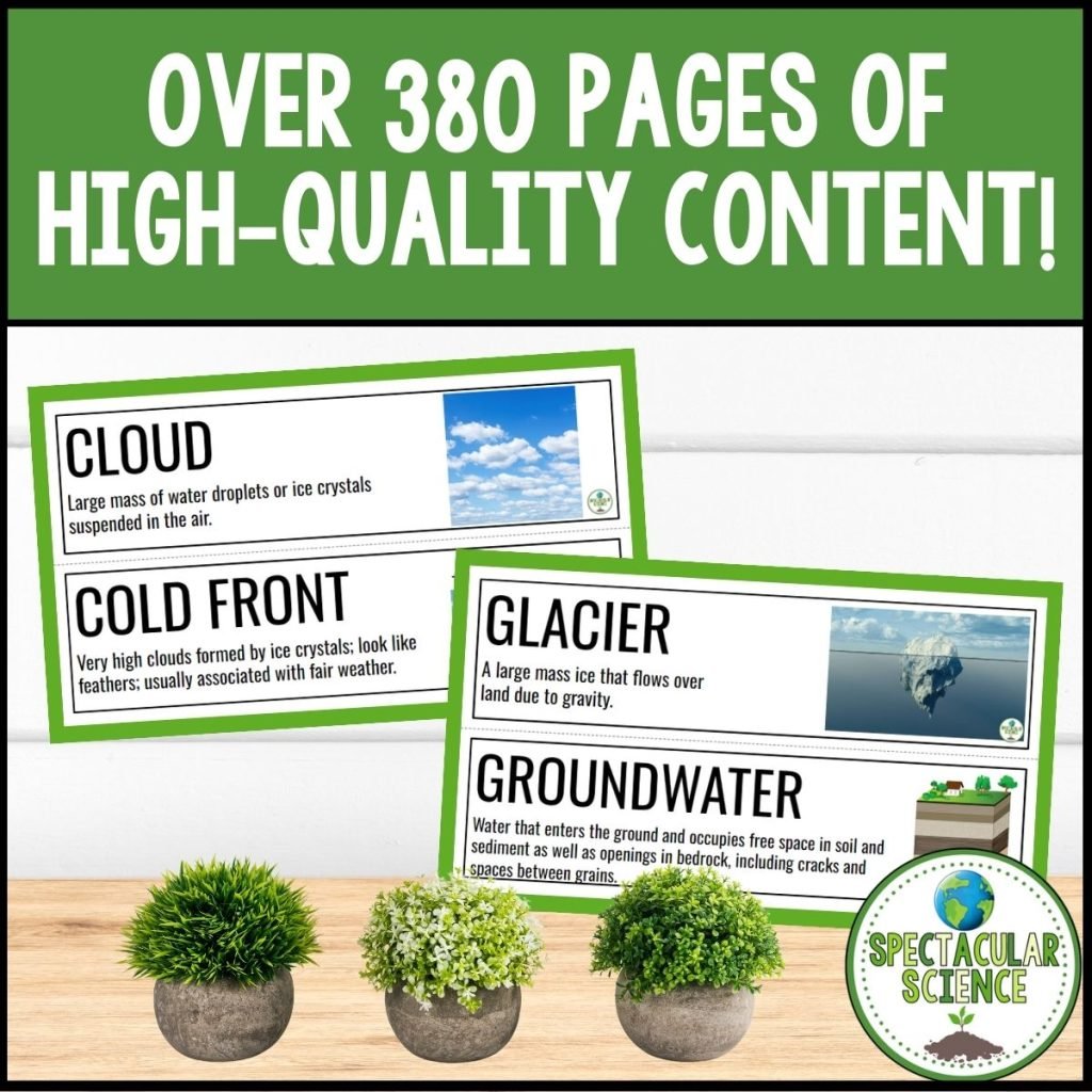 Earth And Space Science Vocabulary Word Wall Card Complete Set ...