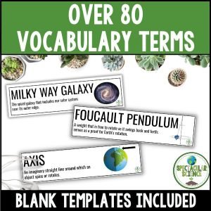 Astronomy Vocabulary Word Wall Cards Complete Bundle | Spectacular Science