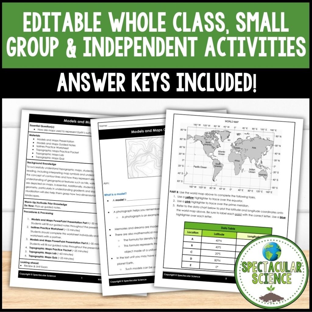 Earth Measures And Models Bundle - Latitude And Longitude, Lessons ...