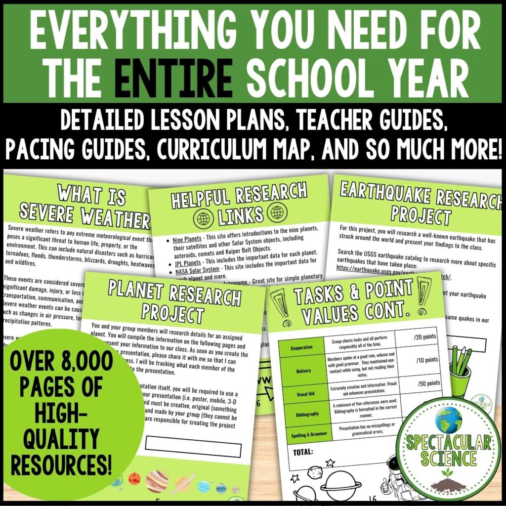 Earth And Space Science Curriculum Full Year Bundle