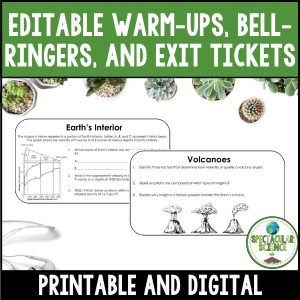 Earth's Dynamic Crust & Interior Task Cards | Warm-Ups | Exit Slips ...