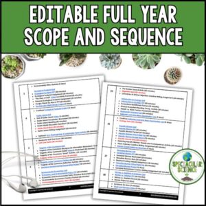 Environmental Science Pacing Guide | Spectacular Science