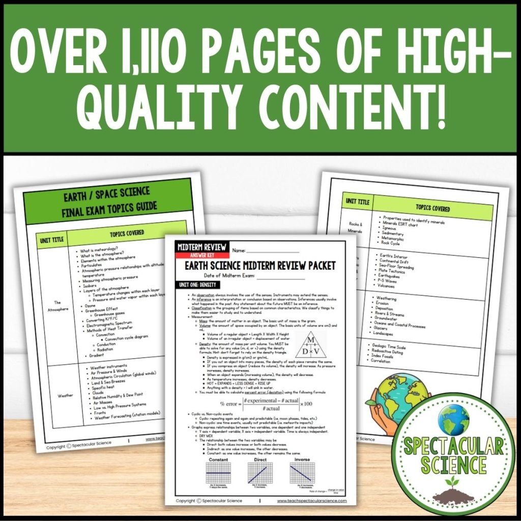 Earth Science Full Year Review & Assessment Bundle | Spectacular Science