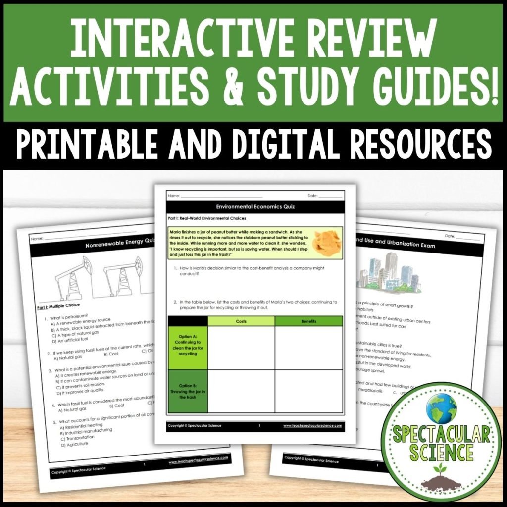 Environmental Science Full Year Review & Assessment Bundle - Study ...
