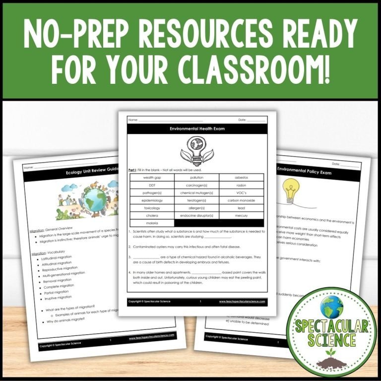 Environmental Science Full Year Review & Assessment Bundle ...