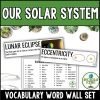 Solar System Vocabulary Word Wall Cards | Spectacular Science