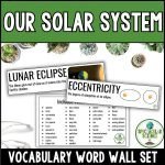 Solar System Vocabulary Word Wall Cards | Spectacular Science