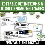 Solar System Vocabulary Word Wall Cards | Spectacular Science