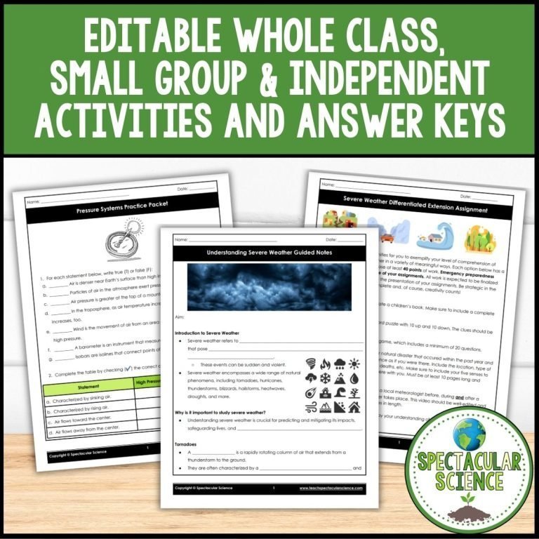 Weather Unit Bundle - Severe, Air Masses, Fronts, Air Pressure ...