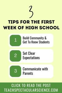 Tips And Tricks For The First Week Of School | Spectacular Science