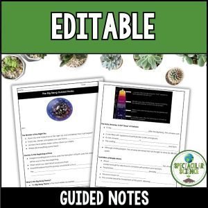 The Big Bang Theory Presentation & Guided Notes - Astronomy Worksheets ...