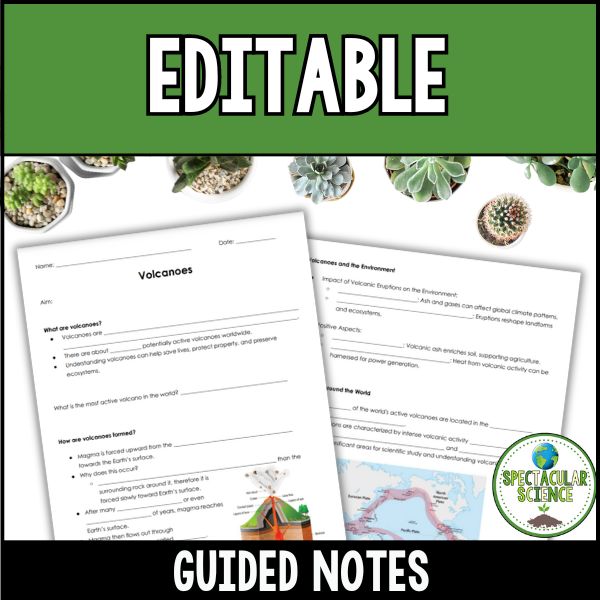 Volcanoes Presentation & Guided Notes | Spectacular Science