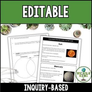 Solar System Model Lab - Planets Worksheet, Science Scale Model ...