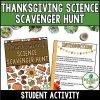 Thanksgiving Science Activity - Scavenger Hunt, Worksheet, Biology ...