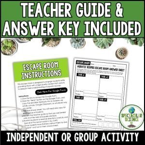 Aquatic Biomes Digital Escape Room - Ocean Zones, Wetlands, Biotic And ...