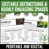 Ecology Vocabulary Word Wall Set - Editable, Poster, Environmental ...