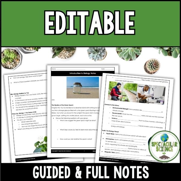 Introduction To Biology Presentation & Notes | Spectacular Science