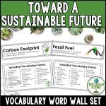 Toward A Sustainable Future Vocabulary Word Wall Set - Editable ...