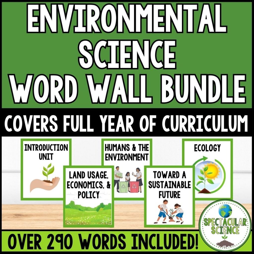 Environmental Science Vocabulary Word Wall Card Complete Set ...