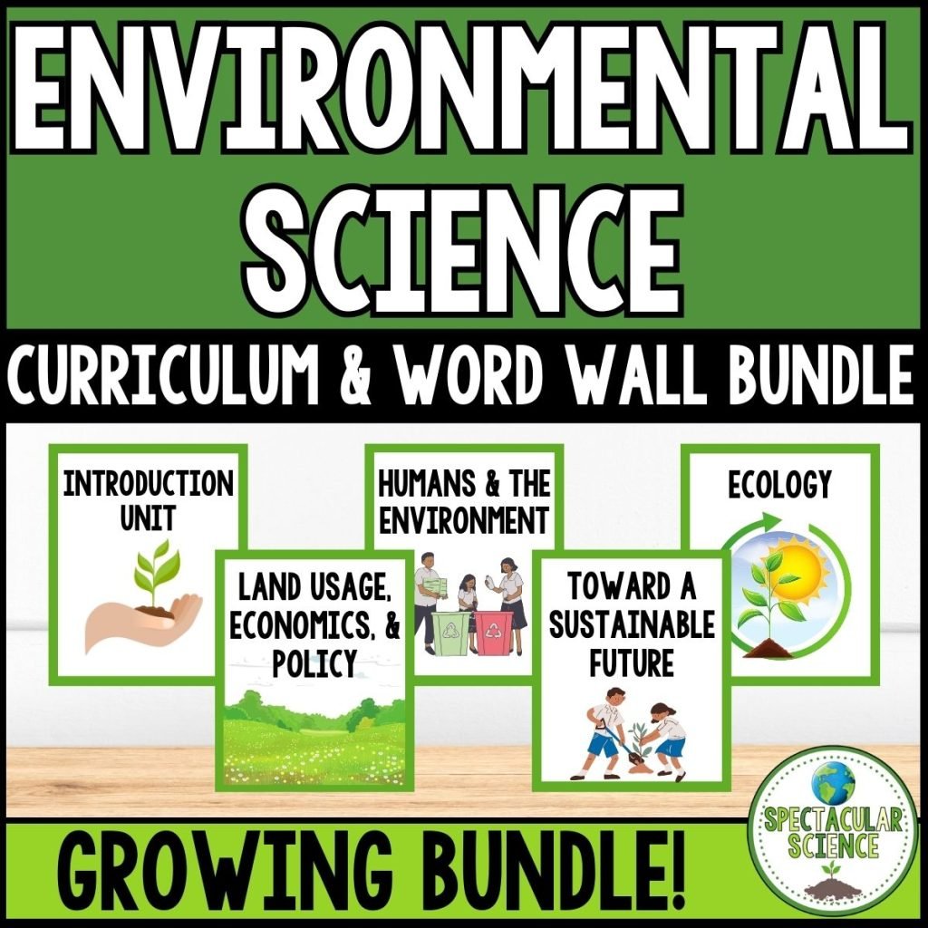 Environmental Science Full Year Curriculum & Vocabulary Word Wall Set ...