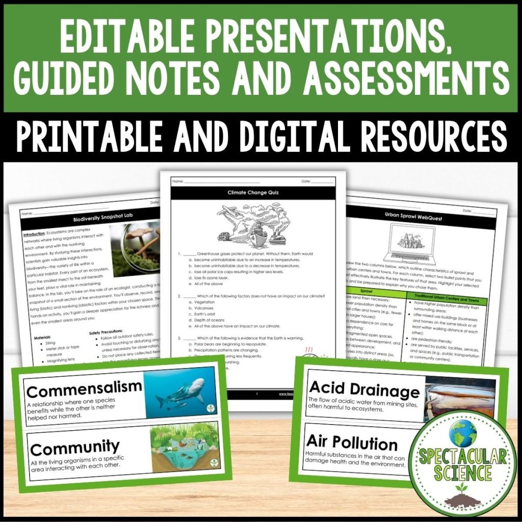 Environmental Science Full Year Curriculum & Vocabulary Word Wall Set ...