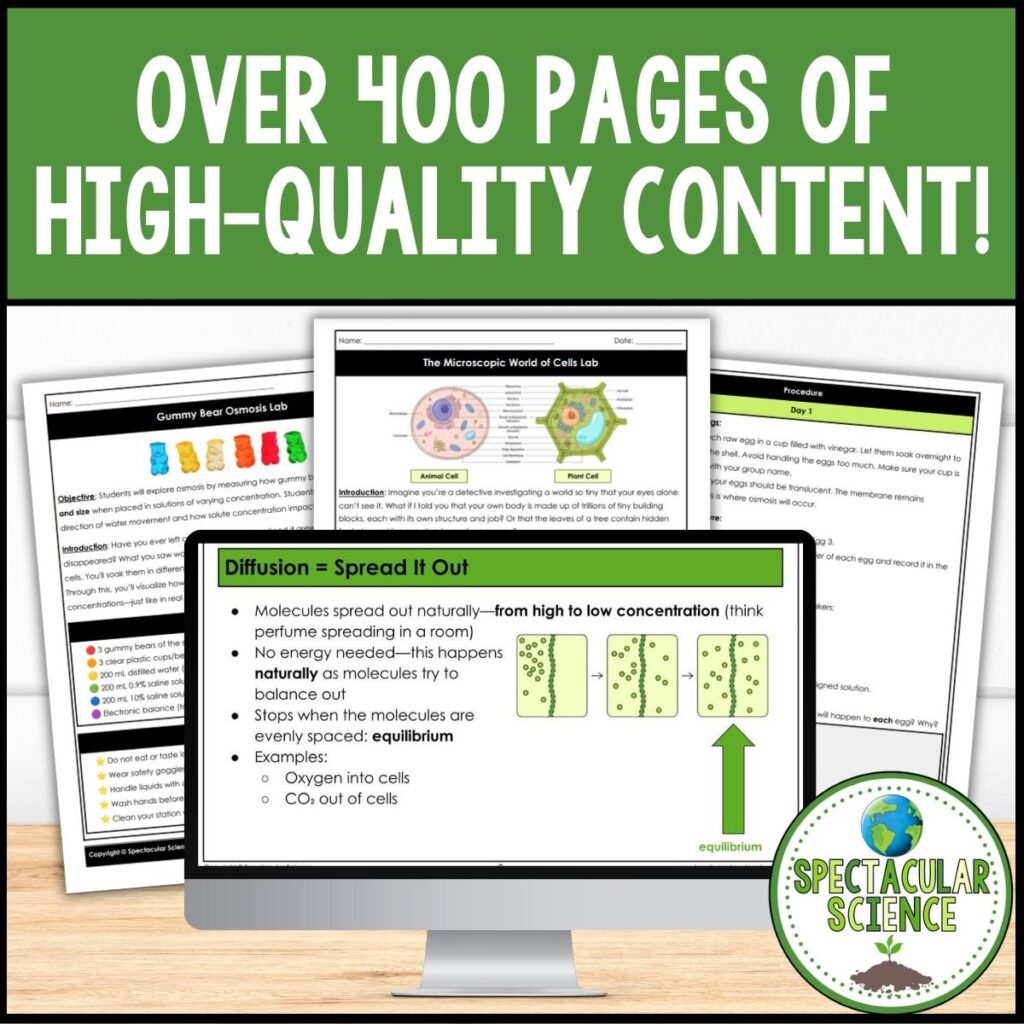 Cells And Cellular Processes Unit Bundle | Spectacular Science