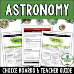 Astronomy Choice Boards Student Activity Worksheets | Spectacular Science
