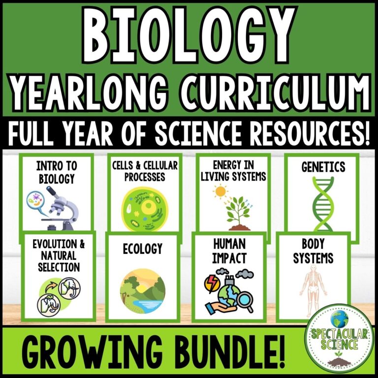 Biology Year Long Curriculum Bundle - Human Body, Anatomy, Cells ...