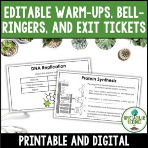 Genetics Task Cards - Warm Ups, Fast Finisher, Exit Slips | Spectacular ...