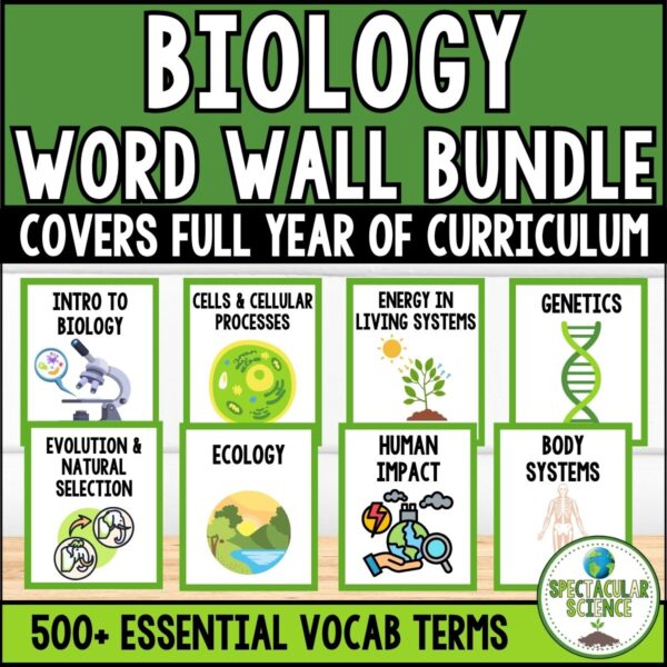 Biology Word Wall Bundle - Full Vocabulary Set