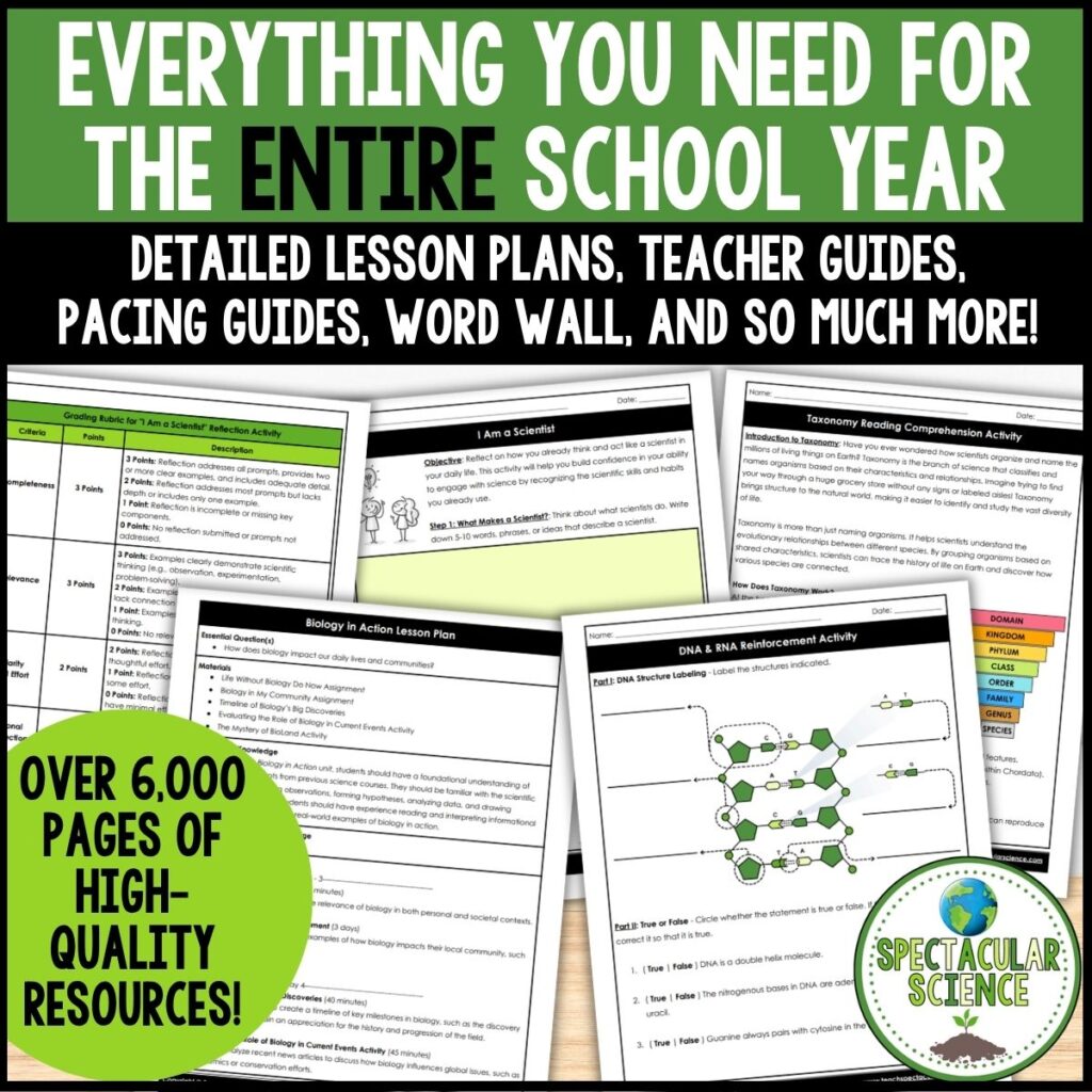 Biology Year Long Curriculum And Word Wall Bundle - Human Body ...